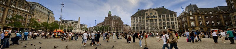 Dam Square in Amsterdam editorial photo. Image of second - 23094586
