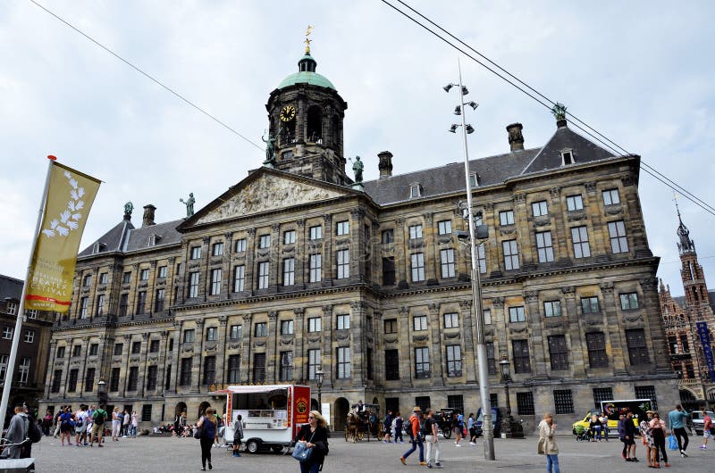 Dam Square in Amsterdam editorial photo. Image of touristic - 86407591