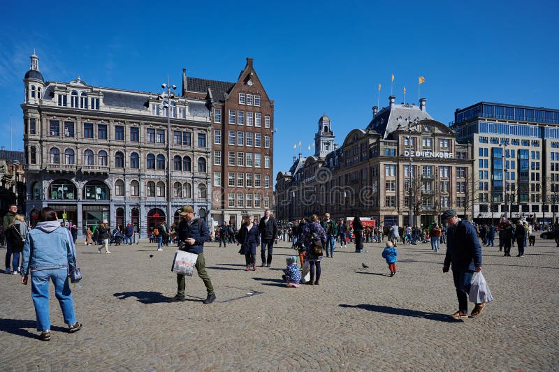 The Dam Square of Amsterdam, Netherlands Editorial Photography - Image ...
