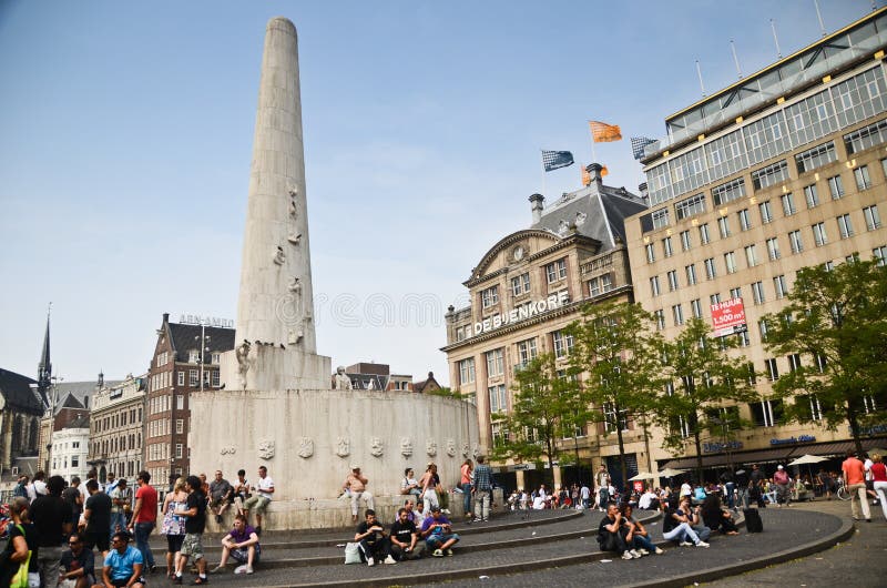 Dam Square Monument editorial photo. Image of square - 23095261