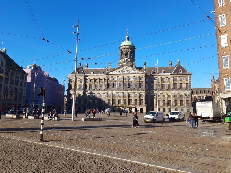 Dam Square with the Royal Palace by Day Editorial Image - Image of ...