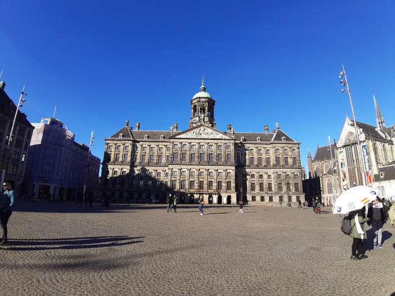 Dam Square with the Royal Palace by Day Editorial Photo - Image of ...