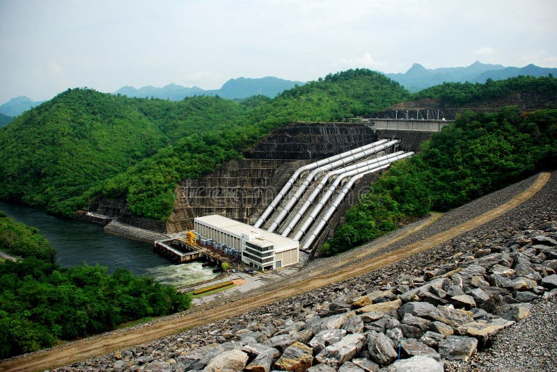 The Dam of Srinakarin is the First Multi-purpose Dam Stock Photo ...