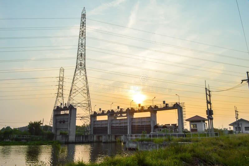 Dam Store Water for Agriculture Stock Image - Image of bridge ...