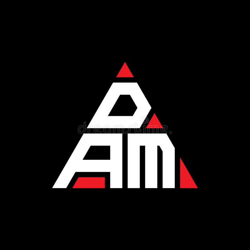 DAM Triangle Letter Logo Design with Triangle Shape. DAM Triangle Logo ...