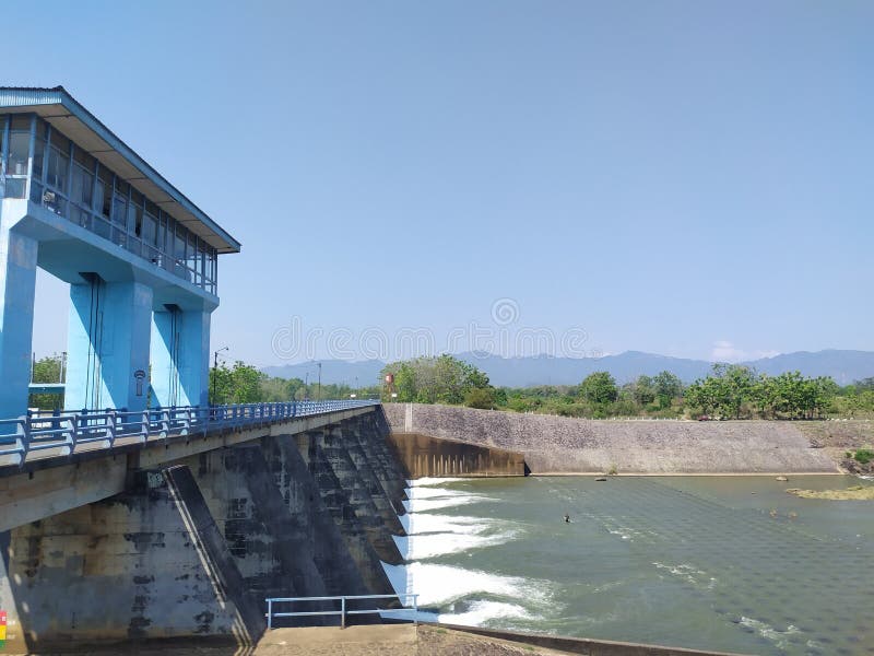 Dam Used To Irrigate Rice Fields Stock Photo - Image of irrigate, used ...