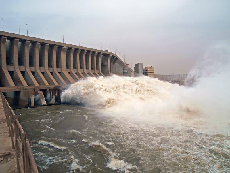 Dam Van De Waterkrachtcentrale Van Merowe Stock Foto - Image of nijl ...