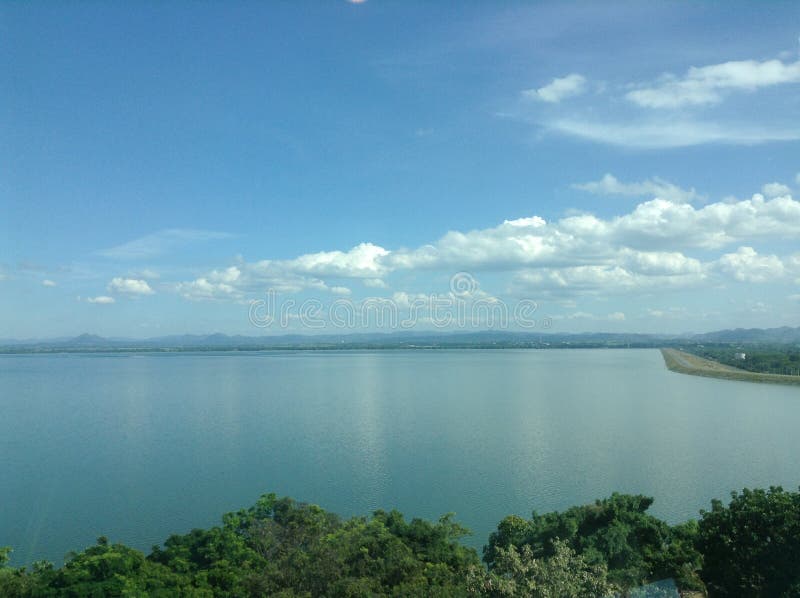 Dam view clear sky stock photo. Image of view, kouga - 87342194