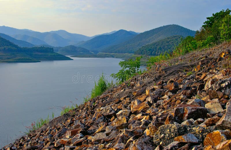 Dam view stock image. Image of beautiful, electricity - 61598463