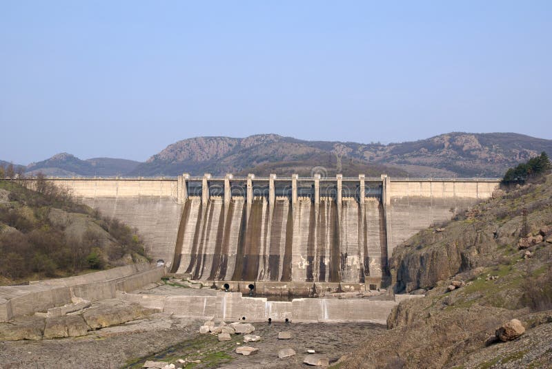 Dam wall stock image. Image of barrier, concrete, basin - 14265755