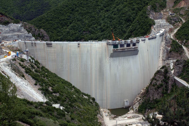 Dam wall stock image. Image of hydro, double, equipment - 14316475