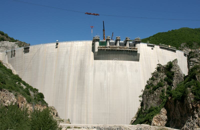 Concrete dam wall stock image. Image of high, bulgaria - 212808217
