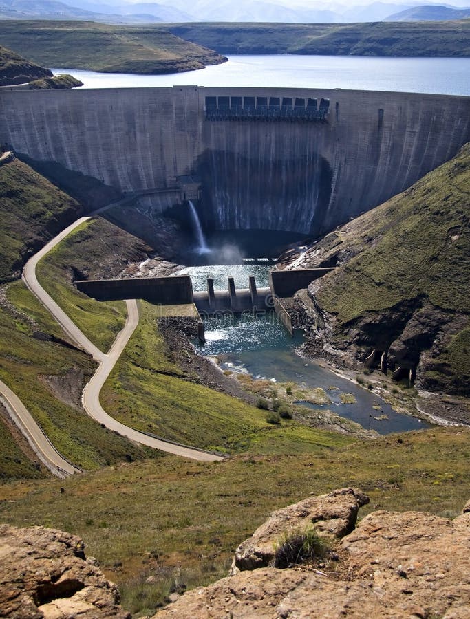 Dam wall stock image. Image of energy, green, mountain - 26417985