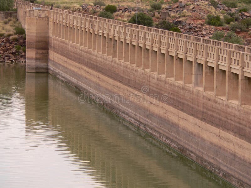 Dam wall stock photo. Image of thick, masonry, cement, shadow - 575642