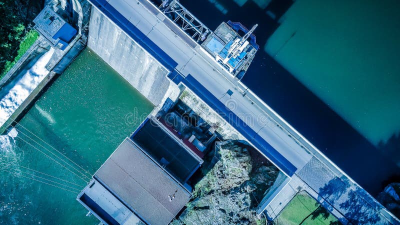 Dam Wall and Dam Lake from Above in Brno, Czech Republic Stock Image ...