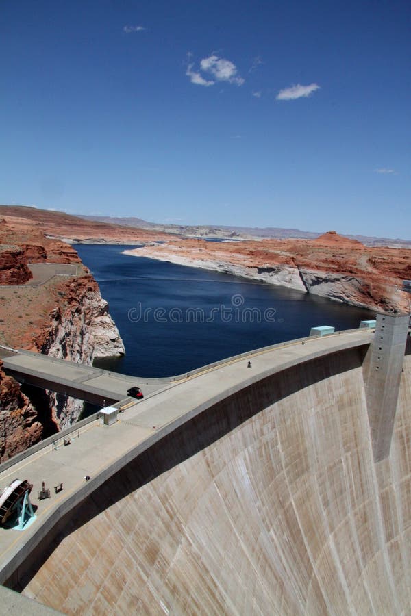 Dam with water behind it stock photo. Image of boat, electricity - 57294962