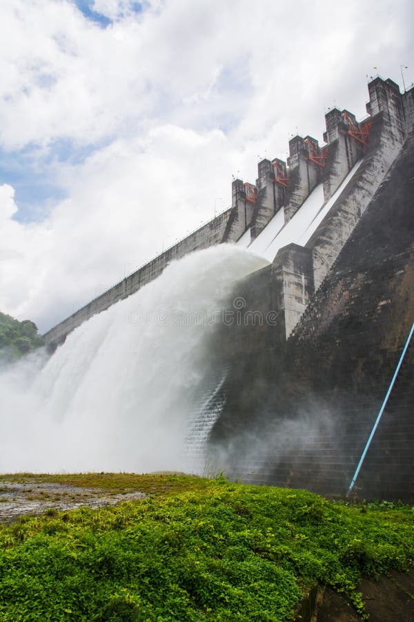 Dam water release stock photo. Image of engineering - 125734954