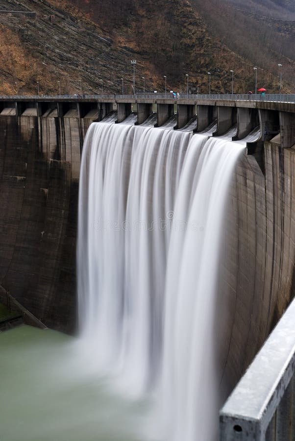 Dam with a waterfall stock image. Image of cold, wild - 12345009