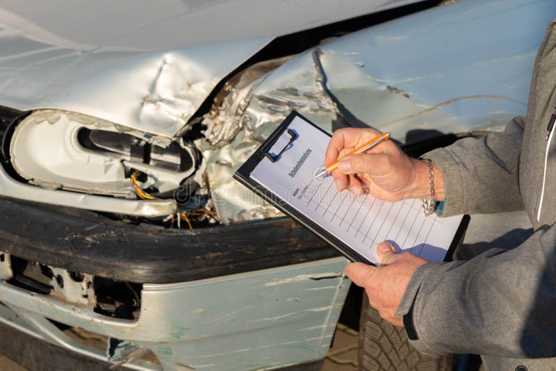 Damaged Car and Damage Assessment Stock Image - Image of evaluate ...