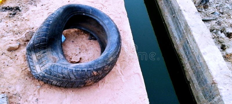 A Blown Sidewall on a Truck Tire Stock Photo - Image of flat, sidewall ...