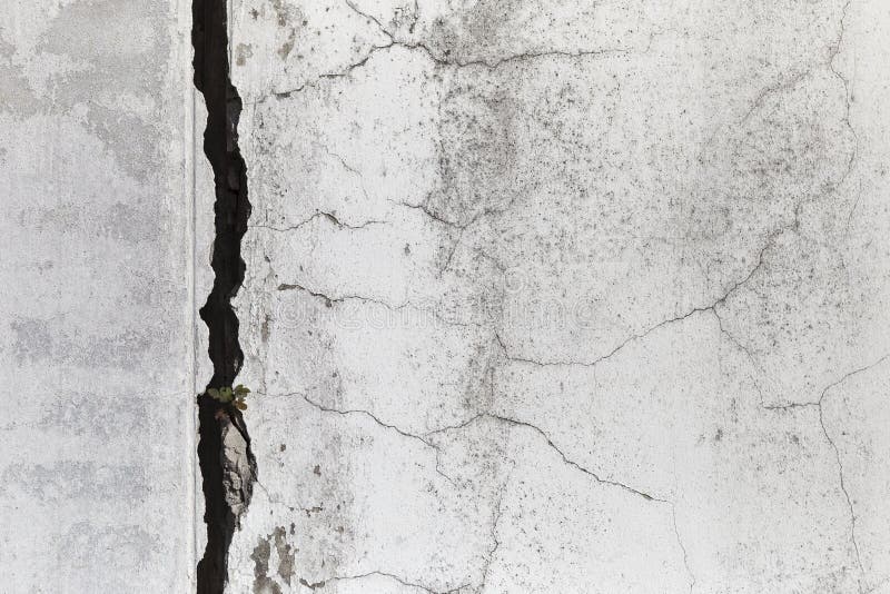 Damage Cement Wall, Closeup Crack on Concrete Wall Stock Image - Image ...