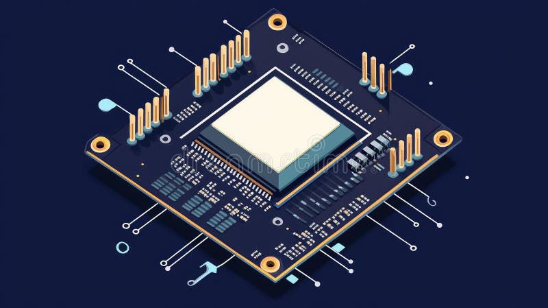 Damage Collapsing Processor Socket Stock Illustration - Illustration of ...