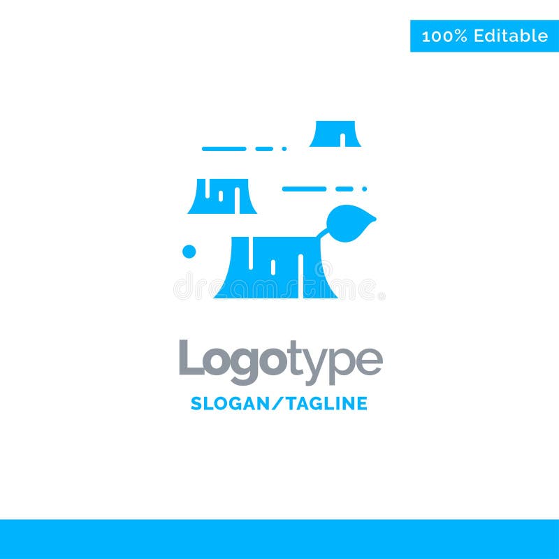 Damage, Deforestation, Destruction, Environment Blue Solid Logo ...