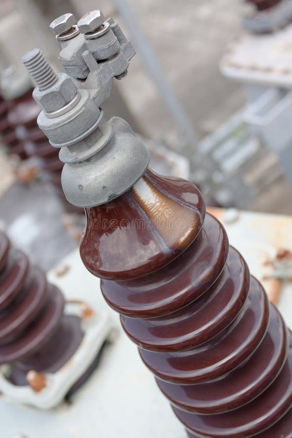 Damage Electrical Insulator Stock Image - Image of electrical, high ...