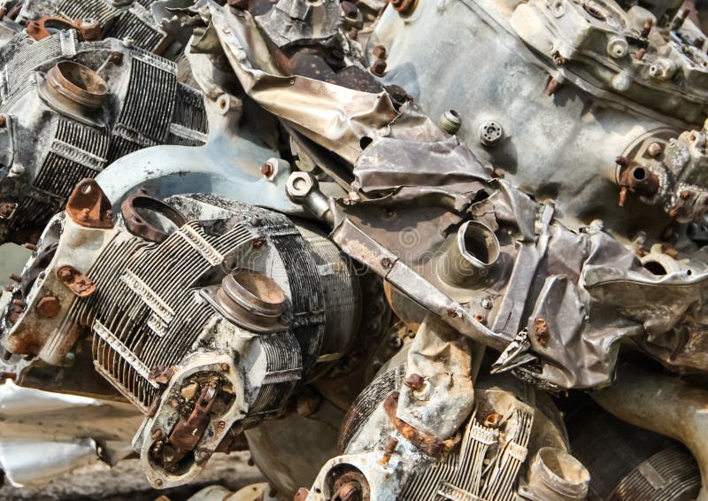 Car Engine Damage And Burn By Overheat Due To Low Lube Oil, Concept Of ...