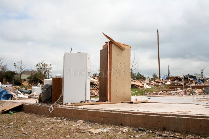 Damage after an F5 Tore through Moore Oklahoma Stock Photo - Image of ...