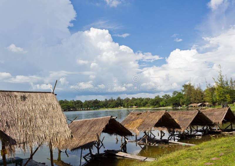 Damage Huts stock image. Image of straw, holiday, nature - 26631217