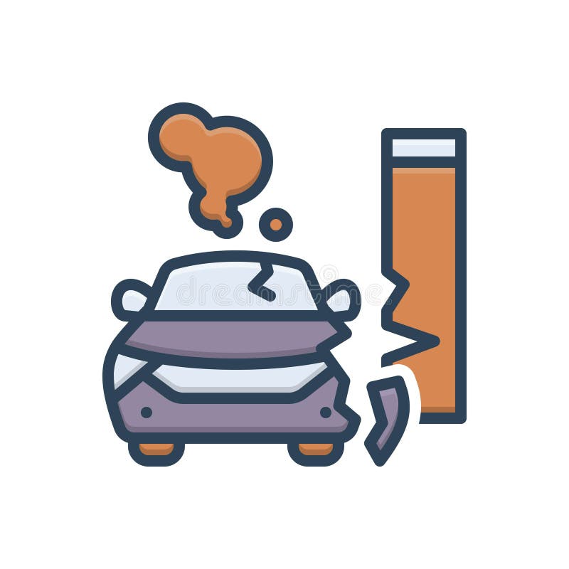 Color Illustration Icon for Damage, Accident and Broken Stock Vector ...