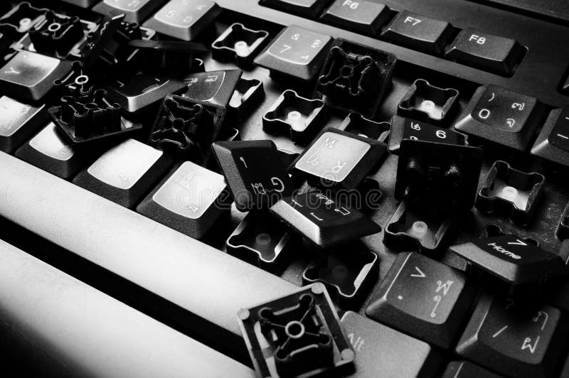Damage keyboard stock photo. Image of device, damage - 15943520