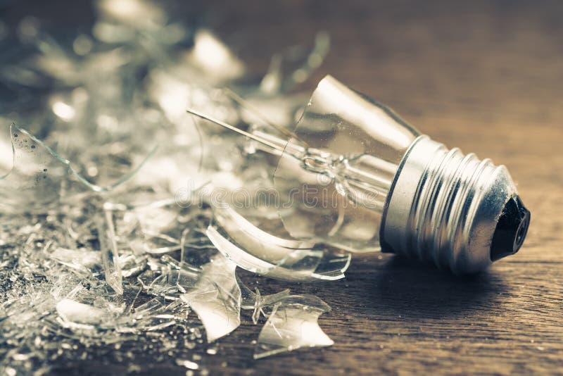 Damage Light Bulb stock image. Image of crush, failure - 168923473