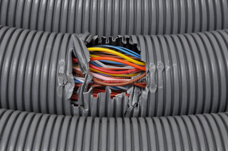 Damage To the Computer Network Stock Photo - Image of electricity ...