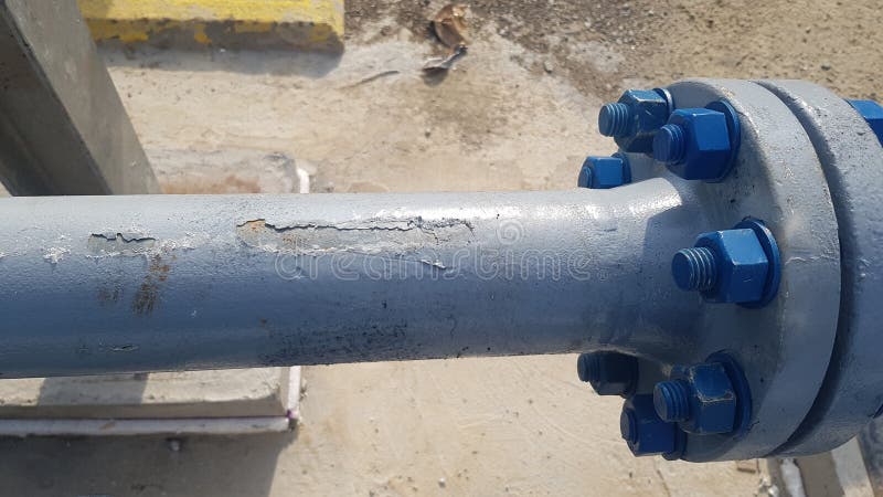 Damage Painting on Spool Pipe Stock Photo - Image of pain, pipe: 294641128