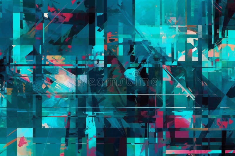 Damage Screen Error Glitch Digital Glow Colorful, Hand Drawn & Artistic ...