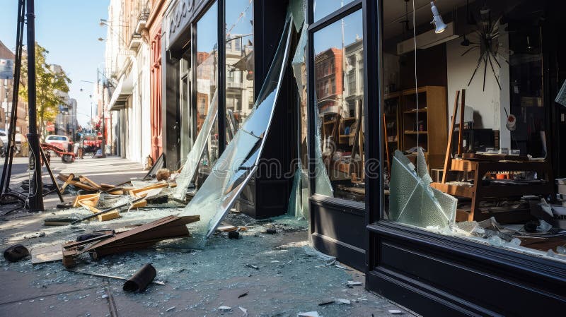 Damage smashed glass stock illustration. Illustration of protection ...