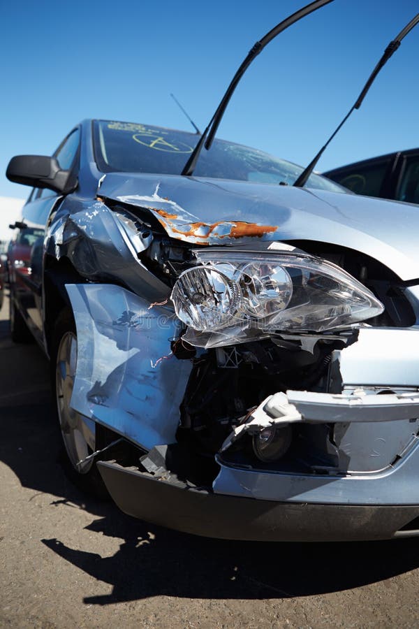 Damage To Car Involved in Accident Stock Image - Image of vehicle ...
