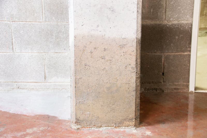 Damage To A Concrete Column Stock Image - Image of insurance, flowing ...