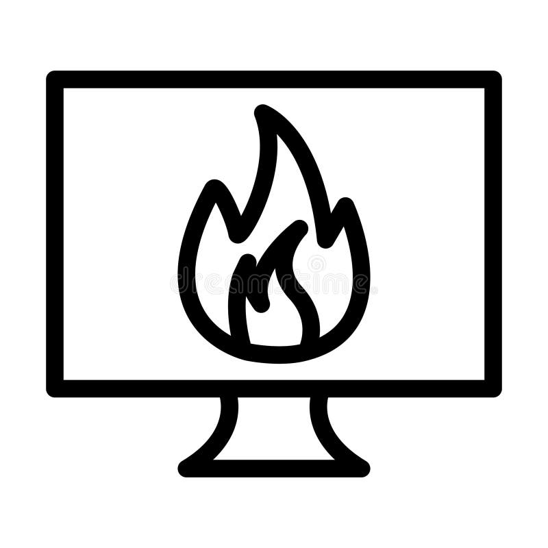 Damage Vector Thick Line Icon for Personal and Commercial Use Stock ...