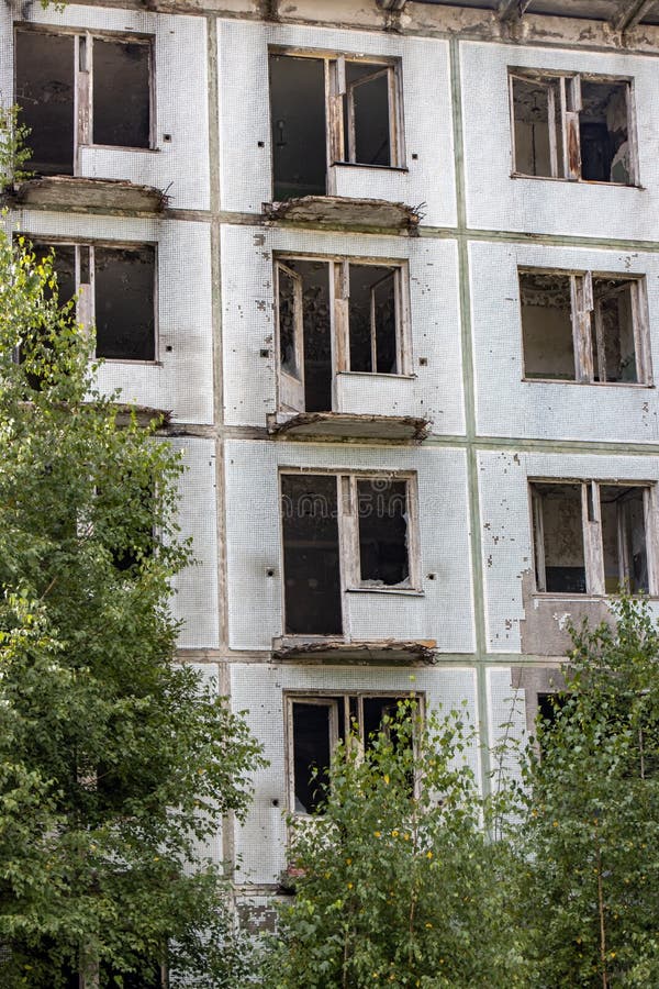A Damaged Abandoned Panel House Stock Photo - Image of decorative ...