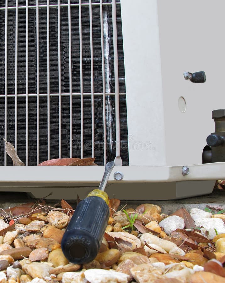 Damaged Air Conditioner stock photo. Image of details - 25645748