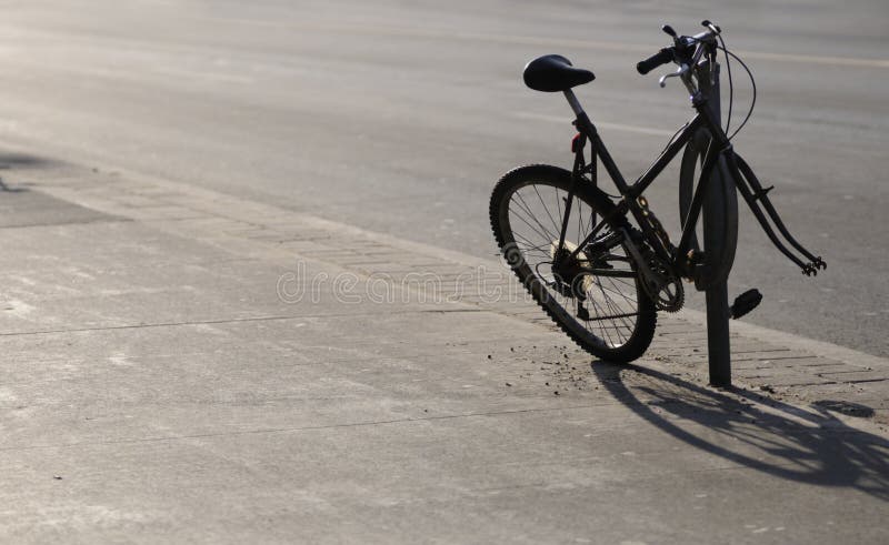 Damaged Bicycle stock photo. Image of tire, post, bowed - 12270572