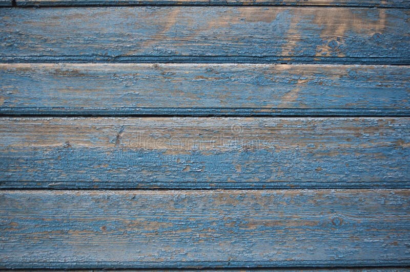 The Damaged Blue Paint on Wooden Wall Stock Image - Image of antique ...