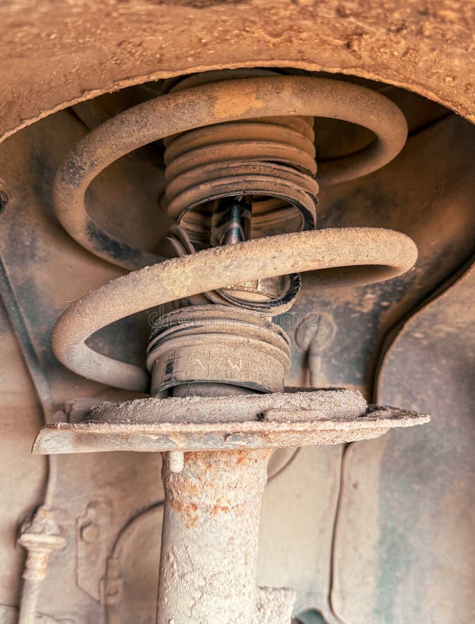 Damaged Boot on a Car Shock Absorber Stock Photo - Image of sway, worn ...