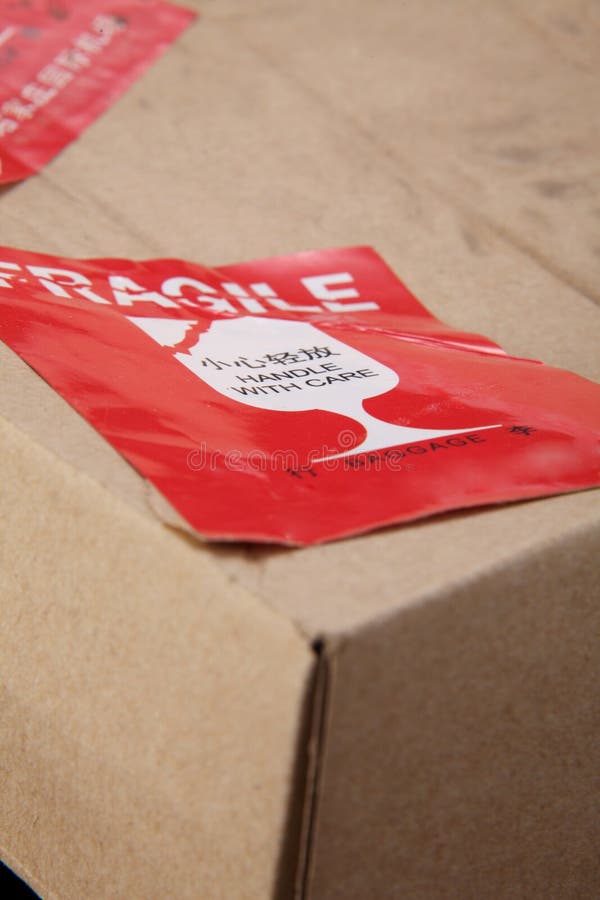 Damaged box stock image. Image of mail, sent, print, fragility - 84073827