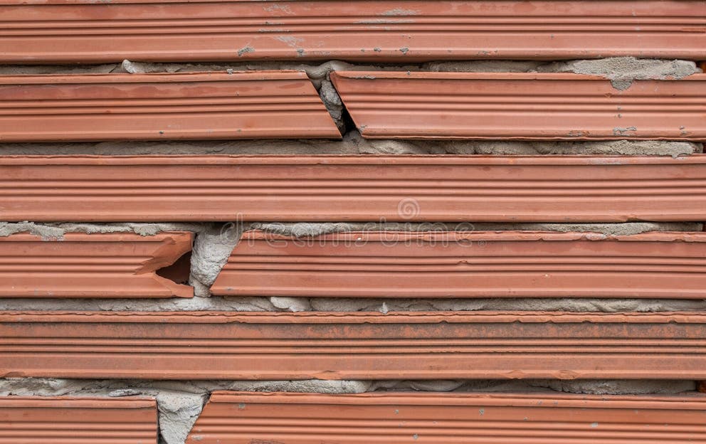 Damaged Brick Wall with Cracks and Gaps Stock Photo - Image of board ...