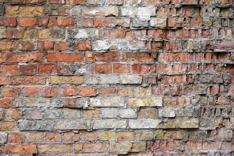 Damaged brick wall texture stock photo. Image of rectangles - 8470580