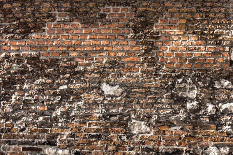 Damaged brick wall texture stock image. Image of background - 31781637